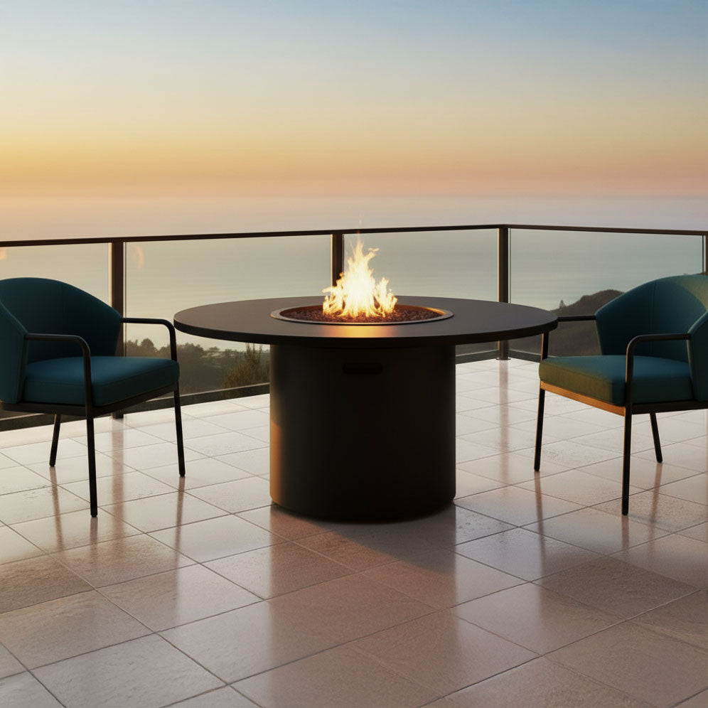 Circa Fire Pit Dining Table | Custom Aluminum by Modofire