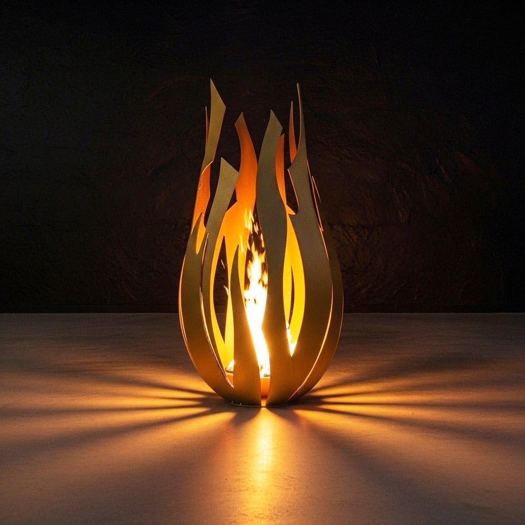 Comet Crash Metal Fire Sculpture by Modofire