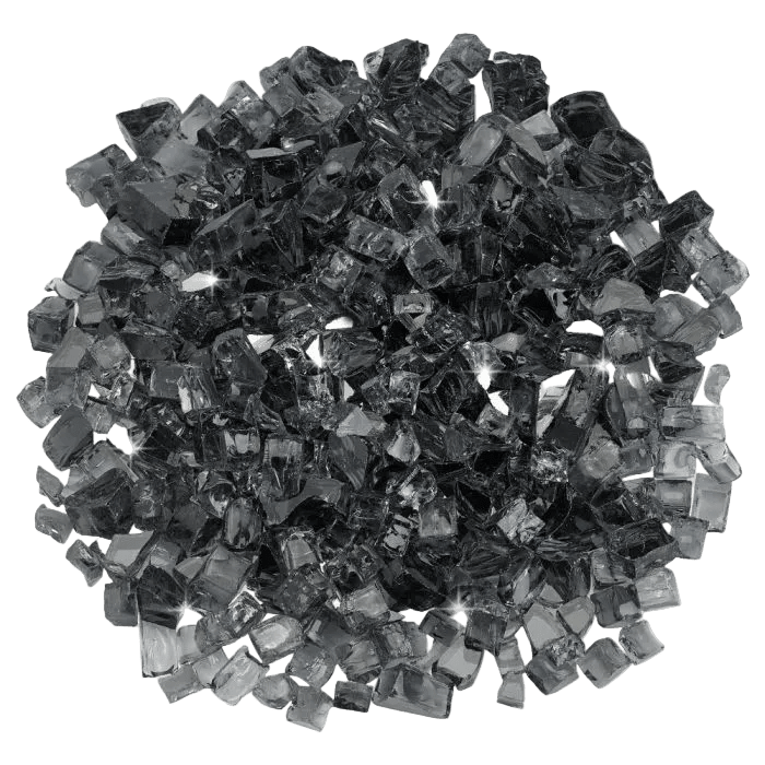 Gray Reflective Fire Glass- 1/2" - 10 lbs., American Fire Glass, Home ...
