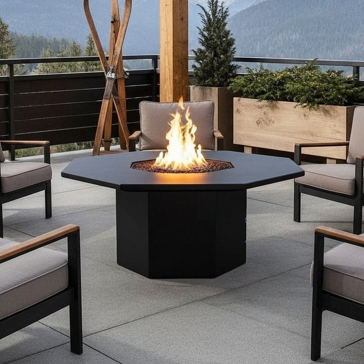 Octo Fire Pit Dining Table | Octagonal Aluminum by Modofire