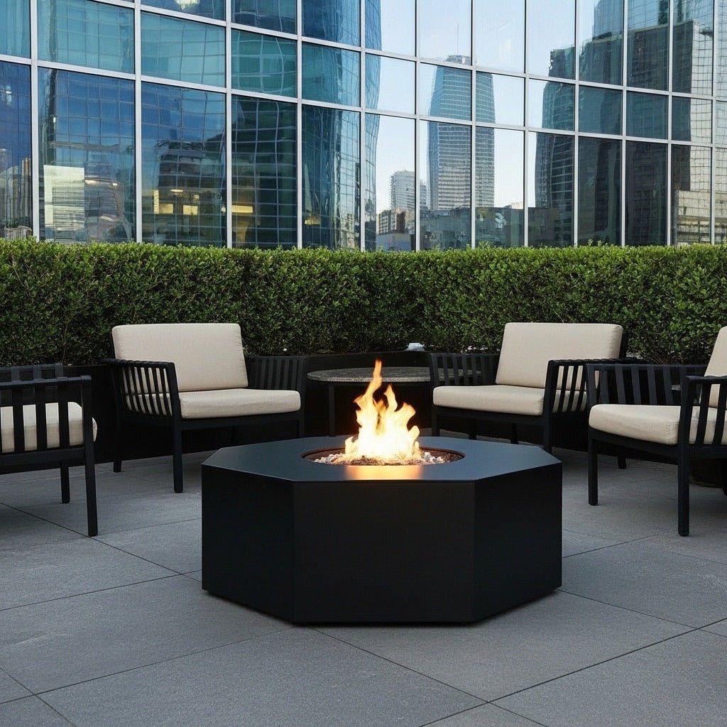 Octo Fire Pit Table | Unique Octagonal Aluminum by Modofire