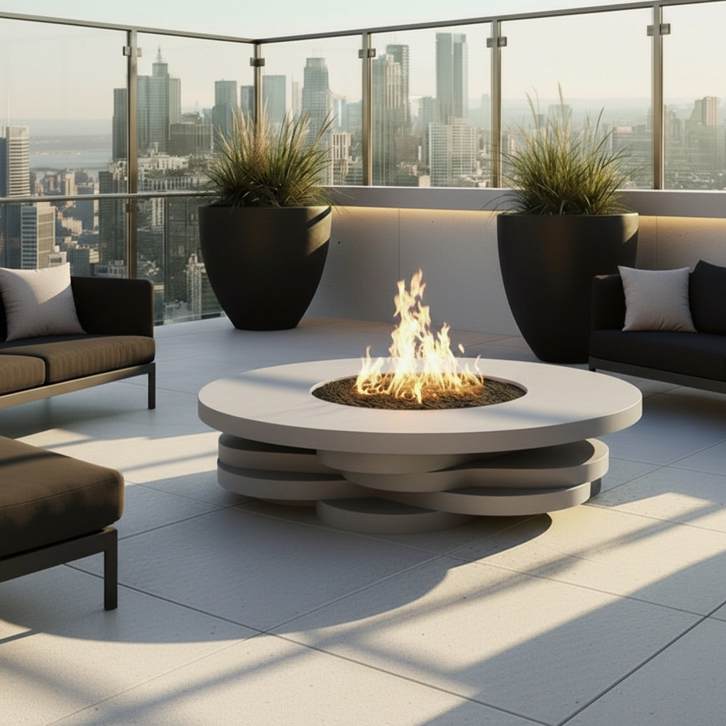 Orbital Fire Table | Celestial Aluminum Design by Modofire