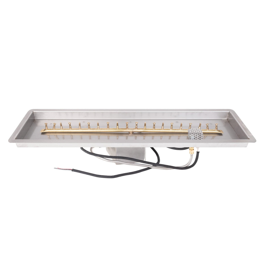 Rectangular Drop-in Pan and Brass Linear Bullet Burner, The Outdoor ...