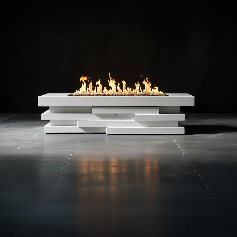 Strata Fire Pit Table | Unique Layered Aluminum by Modofire